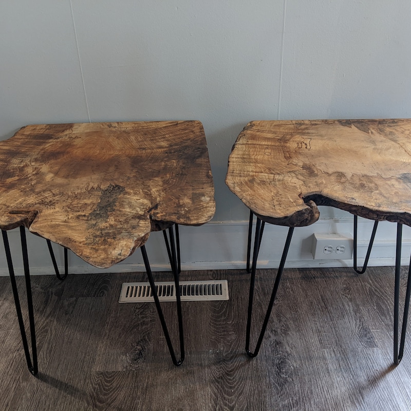Live Edge End Table - Etsy
