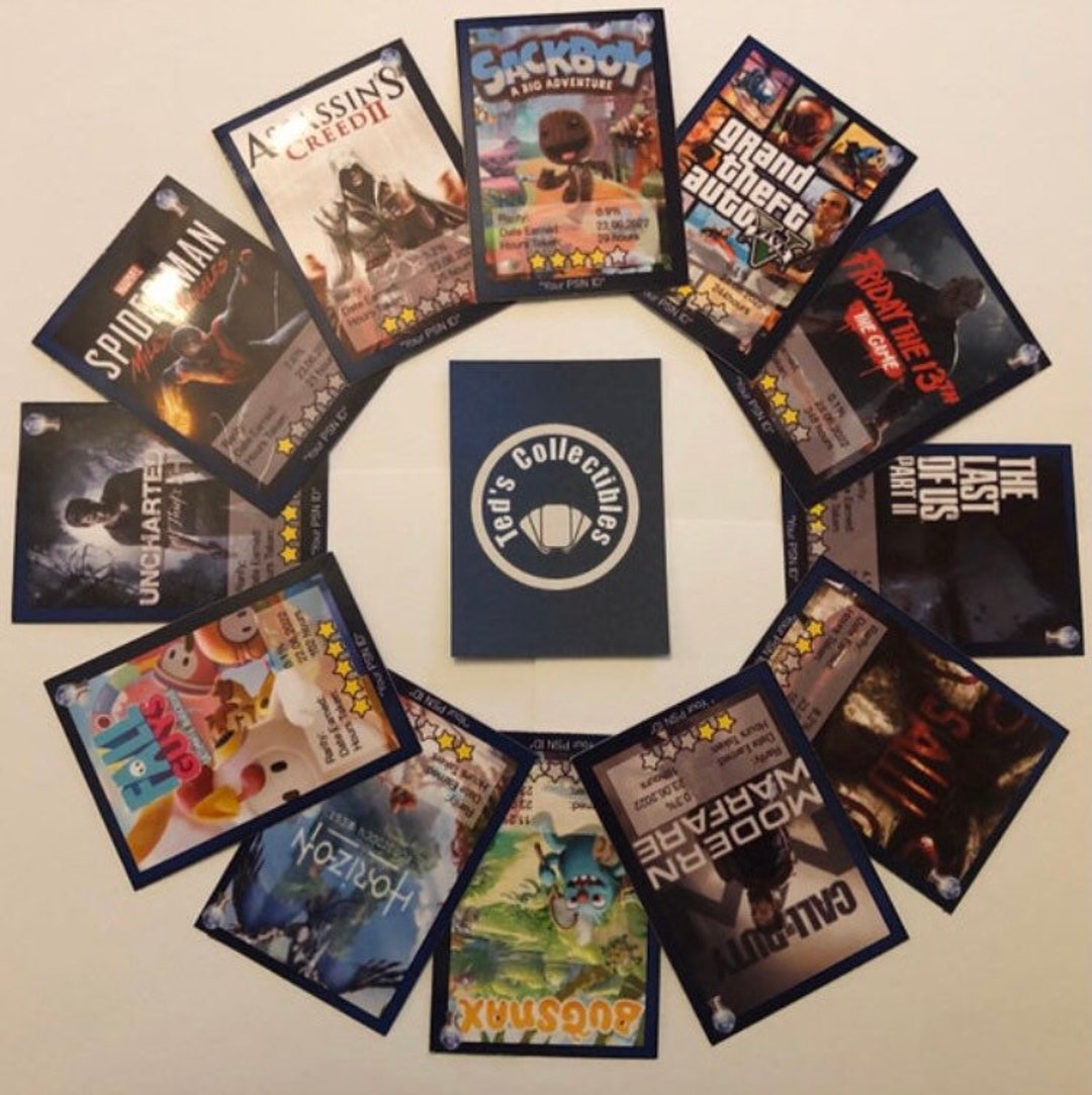 60 Personalised Platinum Trophy Cards - Etsy