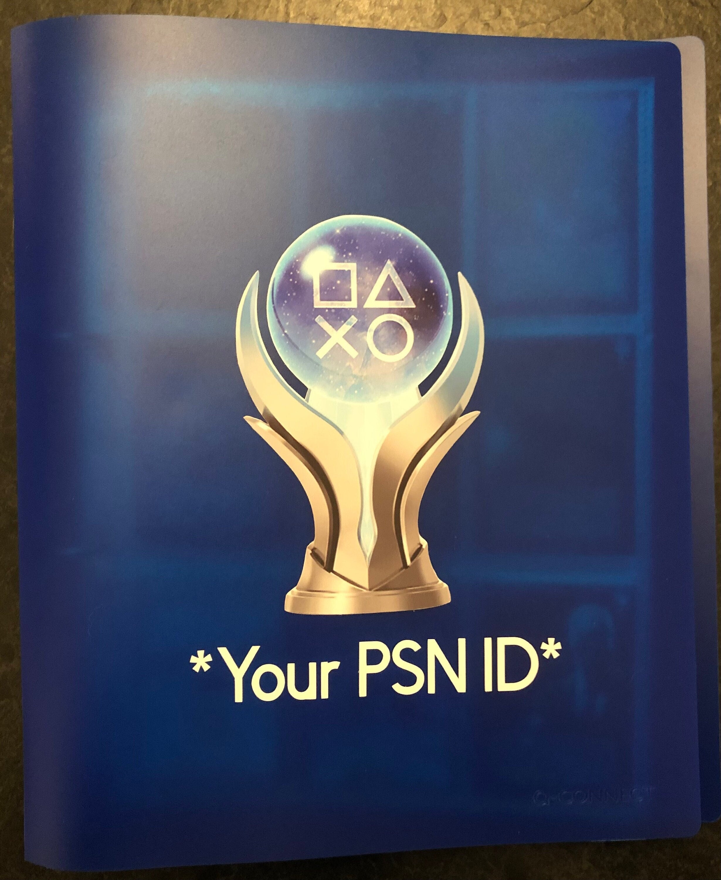 Personalised Platinum Trophy Card Folder - Etsy