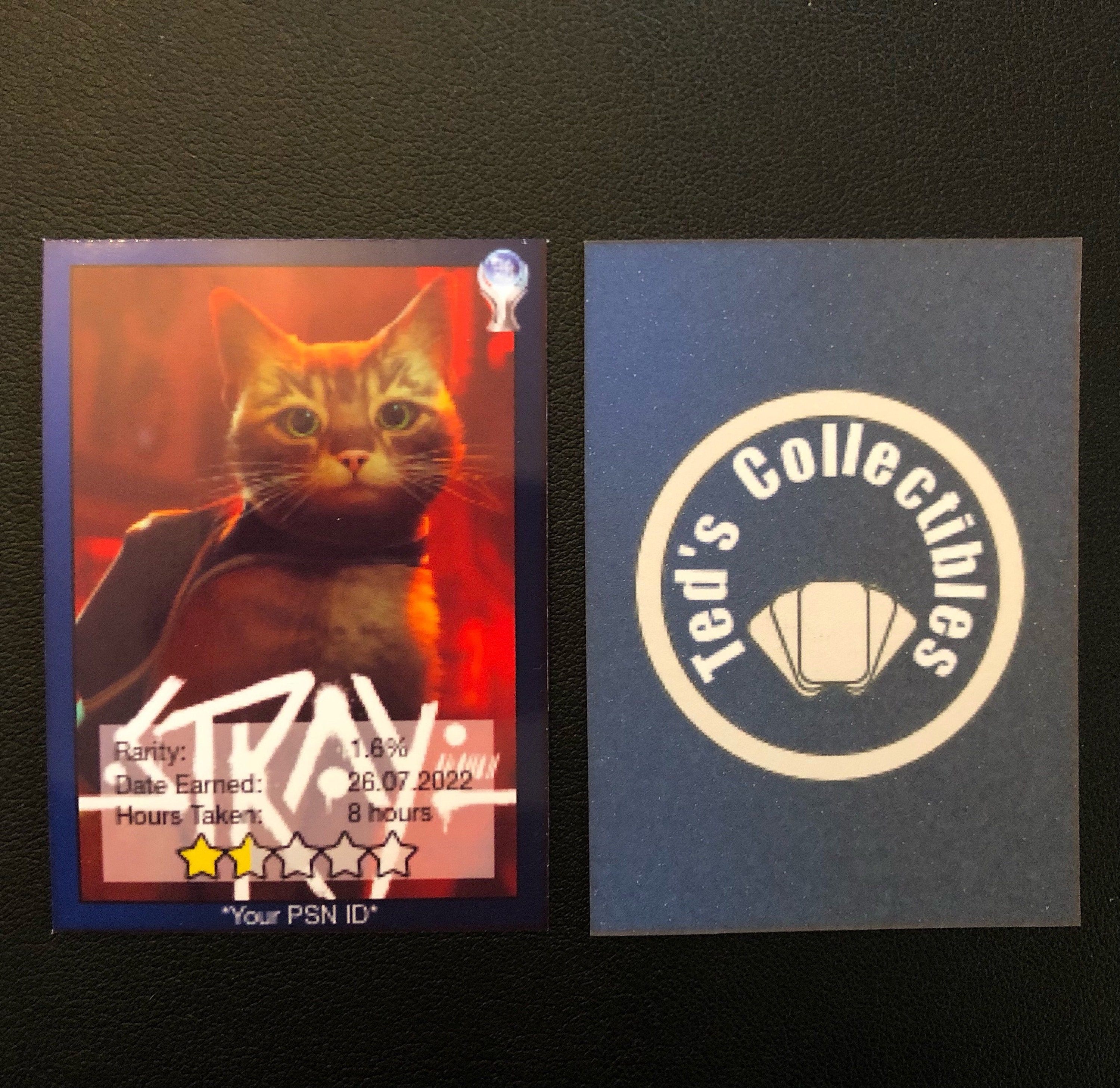 10 Personalised Platinum Trophy Cards - Etsy UK