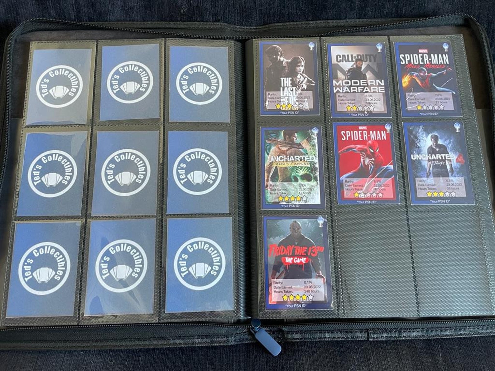 10 Personalised Platinum Trophy Cards - Etsy UK