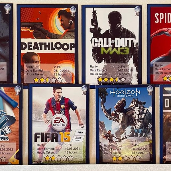 Playstation Platinum Trophy Cards - Etsy