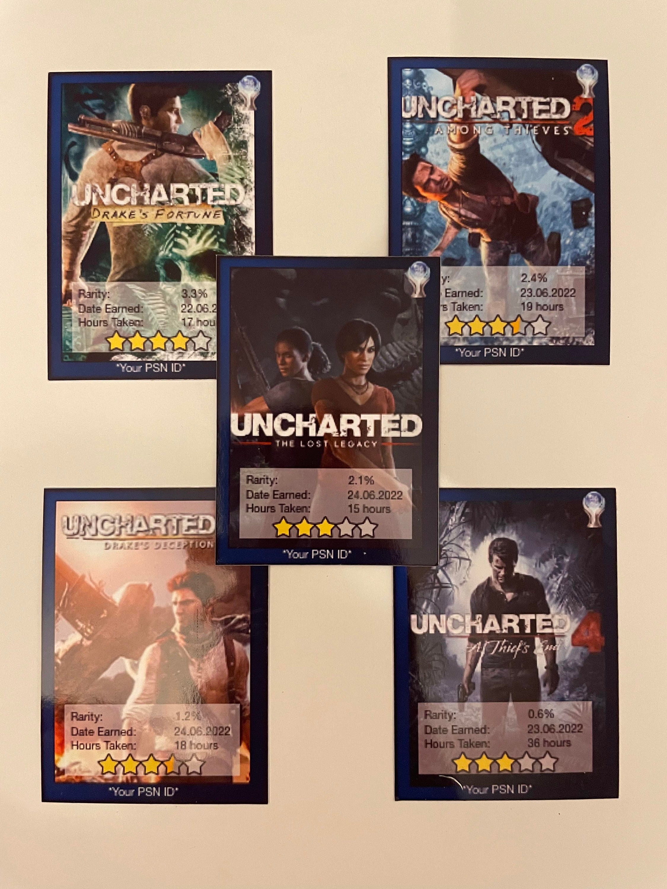 6 Personalised Platinum Trophy Cards - Etsy