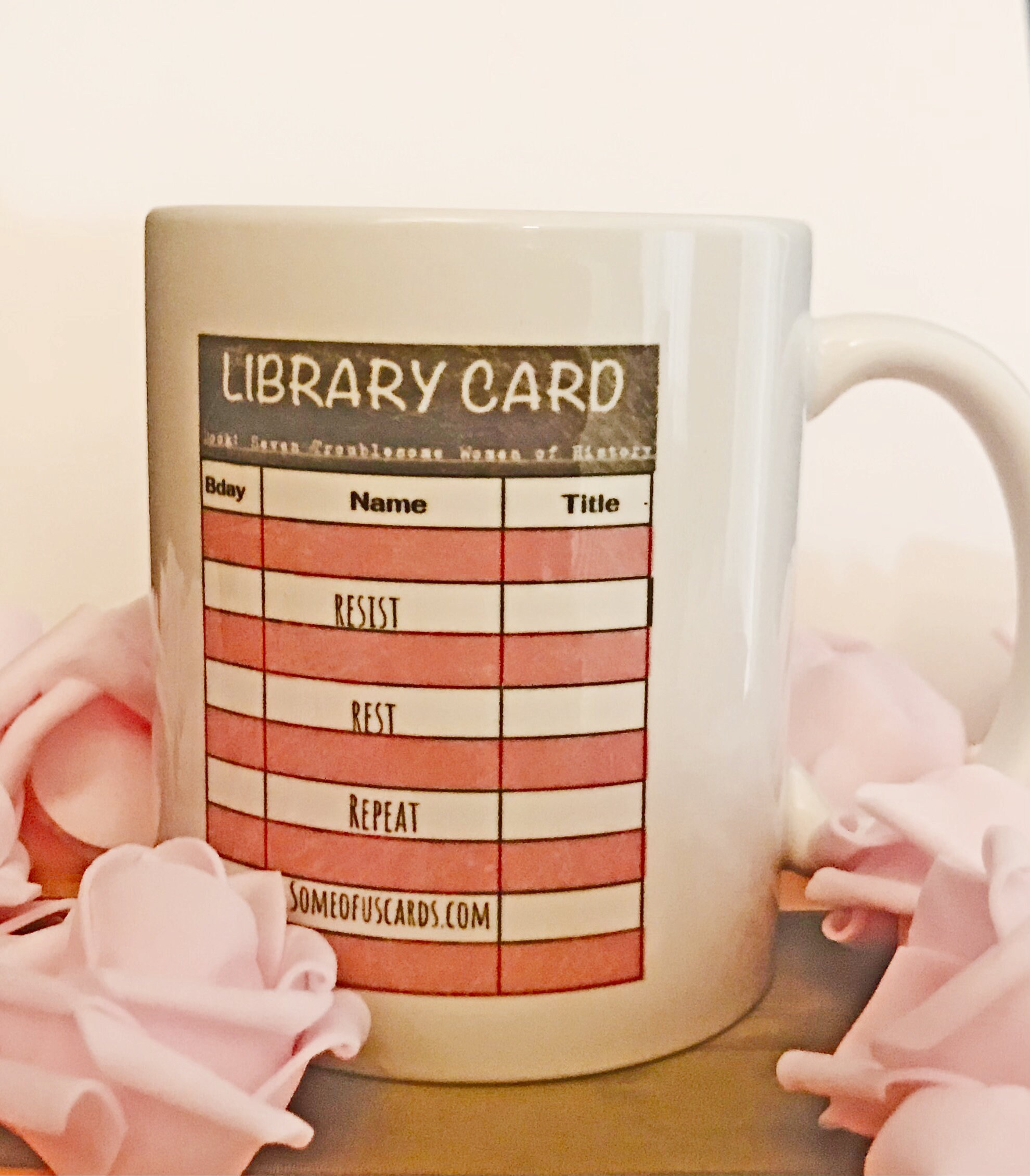 Library Card Mug: Nine American Women Who Made Good Trouble - Etsy