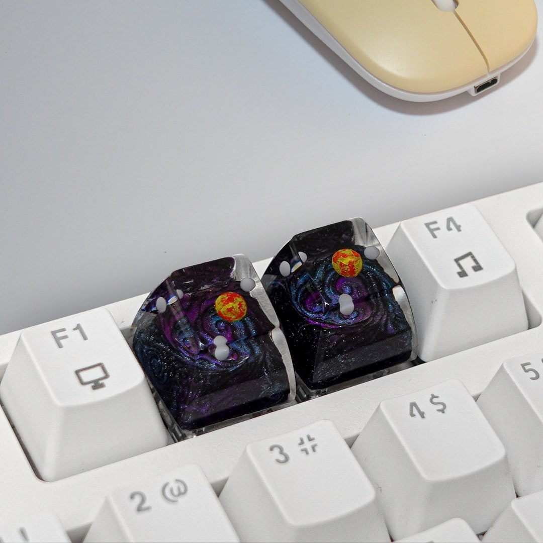 Galaxy Artisan Keycap, Universe Resin Keycap Art, Milky Way Keycap ...