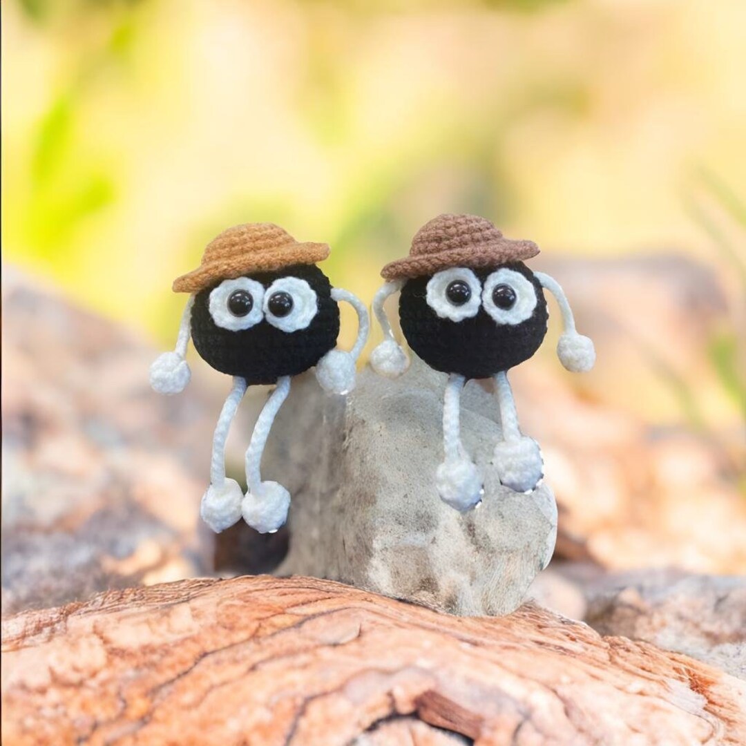 Crochet Cute Soot Cartoon Style, Crochet Soot, Crohet Decor, Crochet ...
