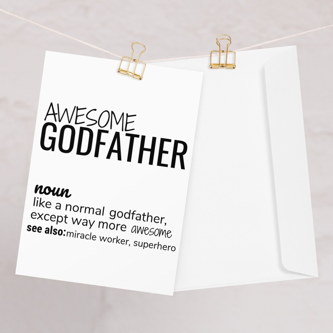 Awesome Godfather Definition Greeting Card, New Godfather Card ...