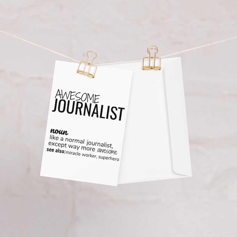 Funny Journalist Card, Awesome Journalist Definition Greeting Card ...