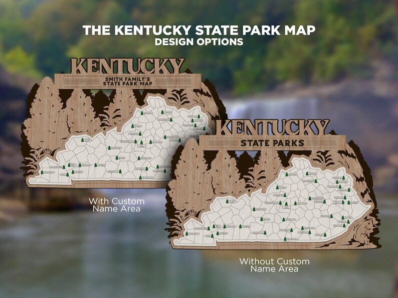 Kentucky State Parks Map | Wooden, Rustic, Unique, Handmade, Home Decor ...