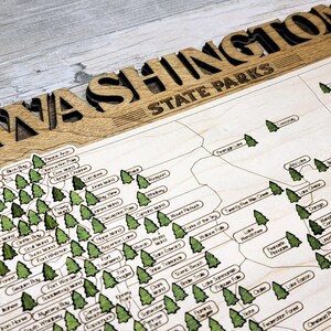 Washington State Parks Map | Wooden, Rustic, Unique, Handmade, Home ...