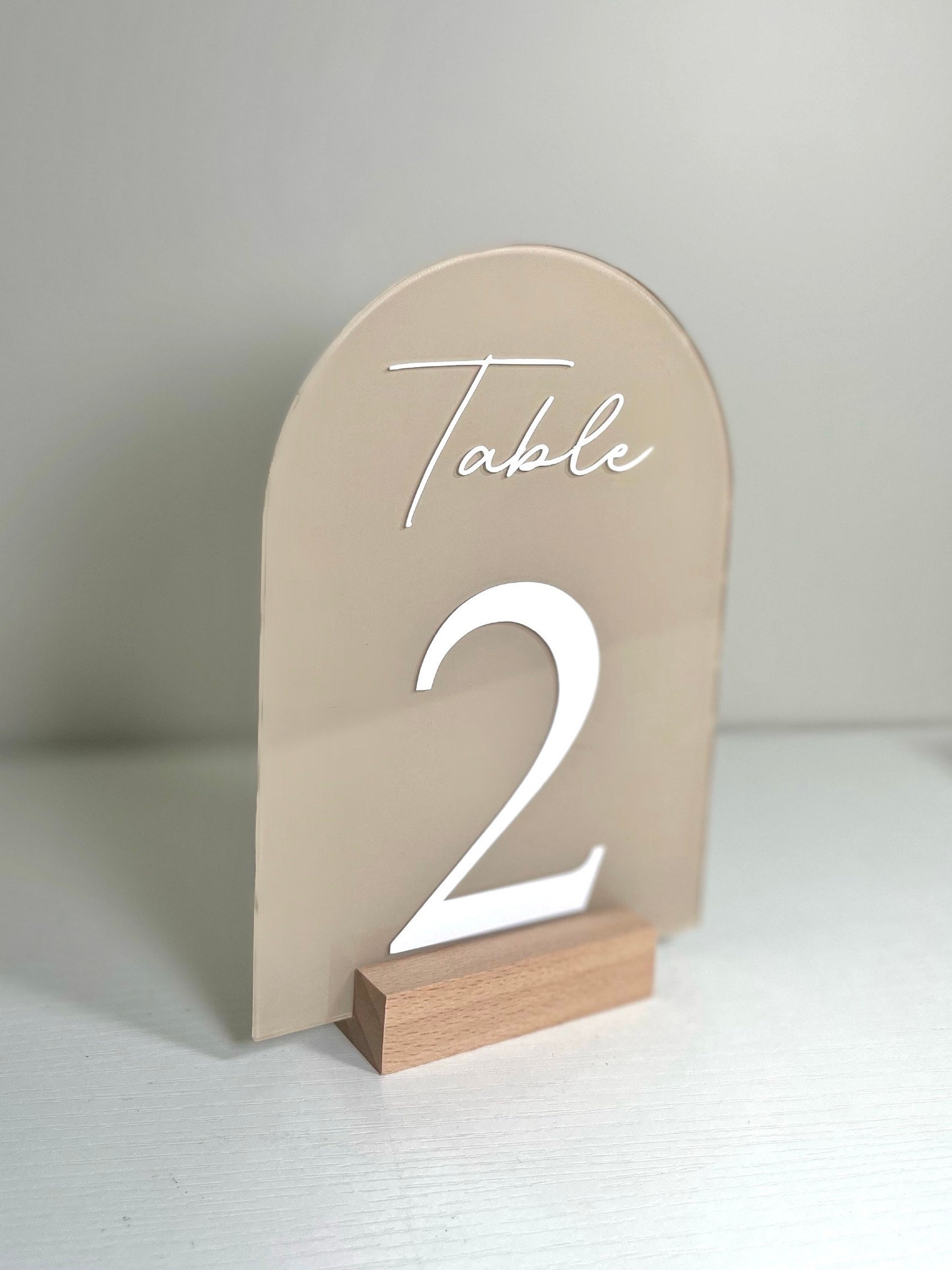 Table Numbers Acrylic With Stand Personalized Table Numbers Painted ...