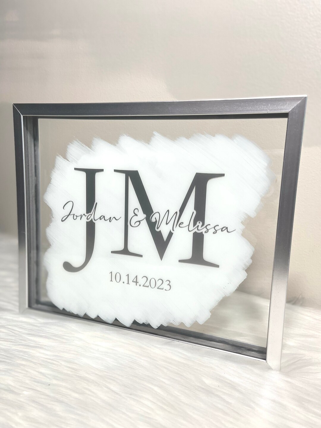 Couples Initials Sign Monogram Wedding Date and Initials Letter Names ...