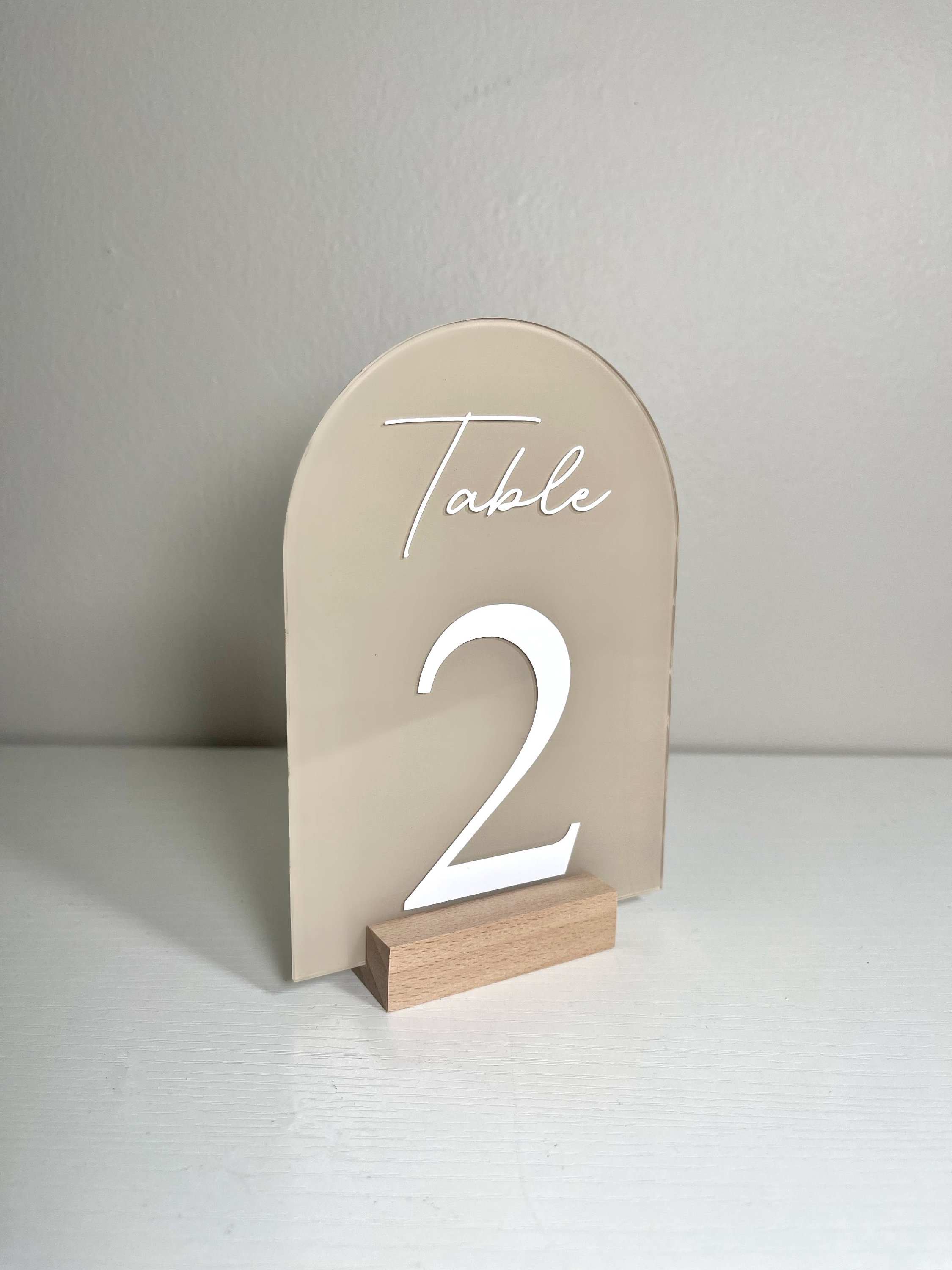 Table Numbers Acrylic With Stand Personalized Table Numbers Painted ...
