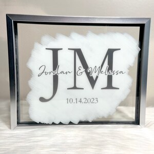 Couples Initials Sign Monogram Wedding Date and Initials - Etsy