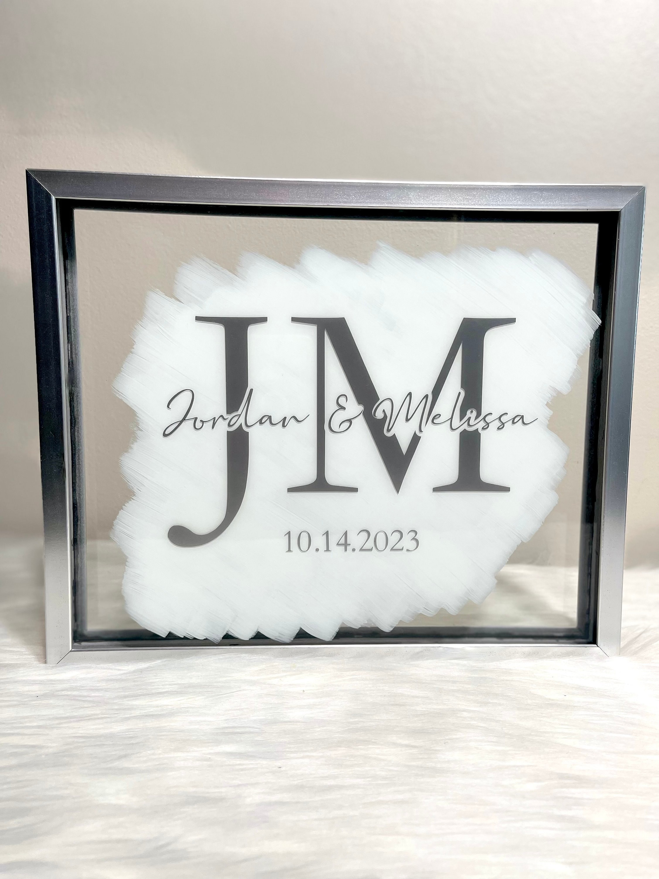 Couples Initials Sign Monogram Wedding Date and Initials Letter Names ...