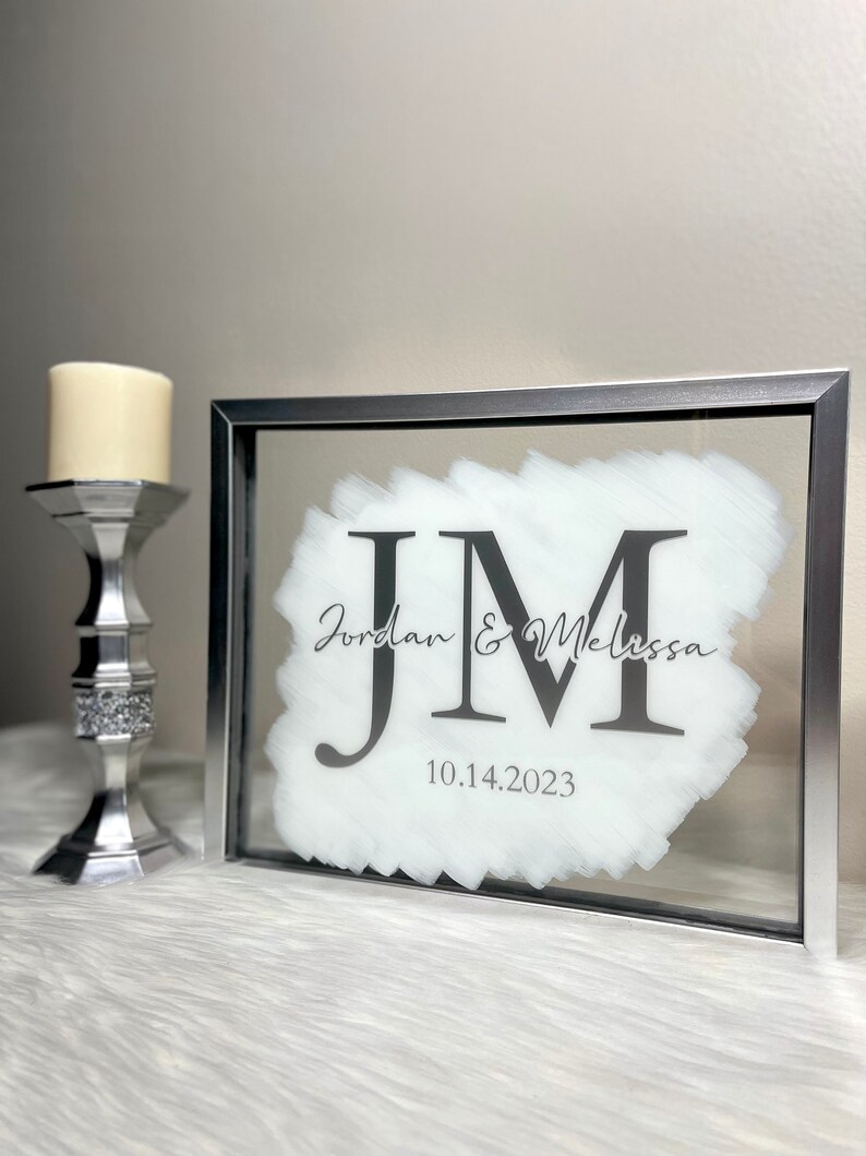 Couples Initials Sign Monogram Wedding Date and Initials - Etsy