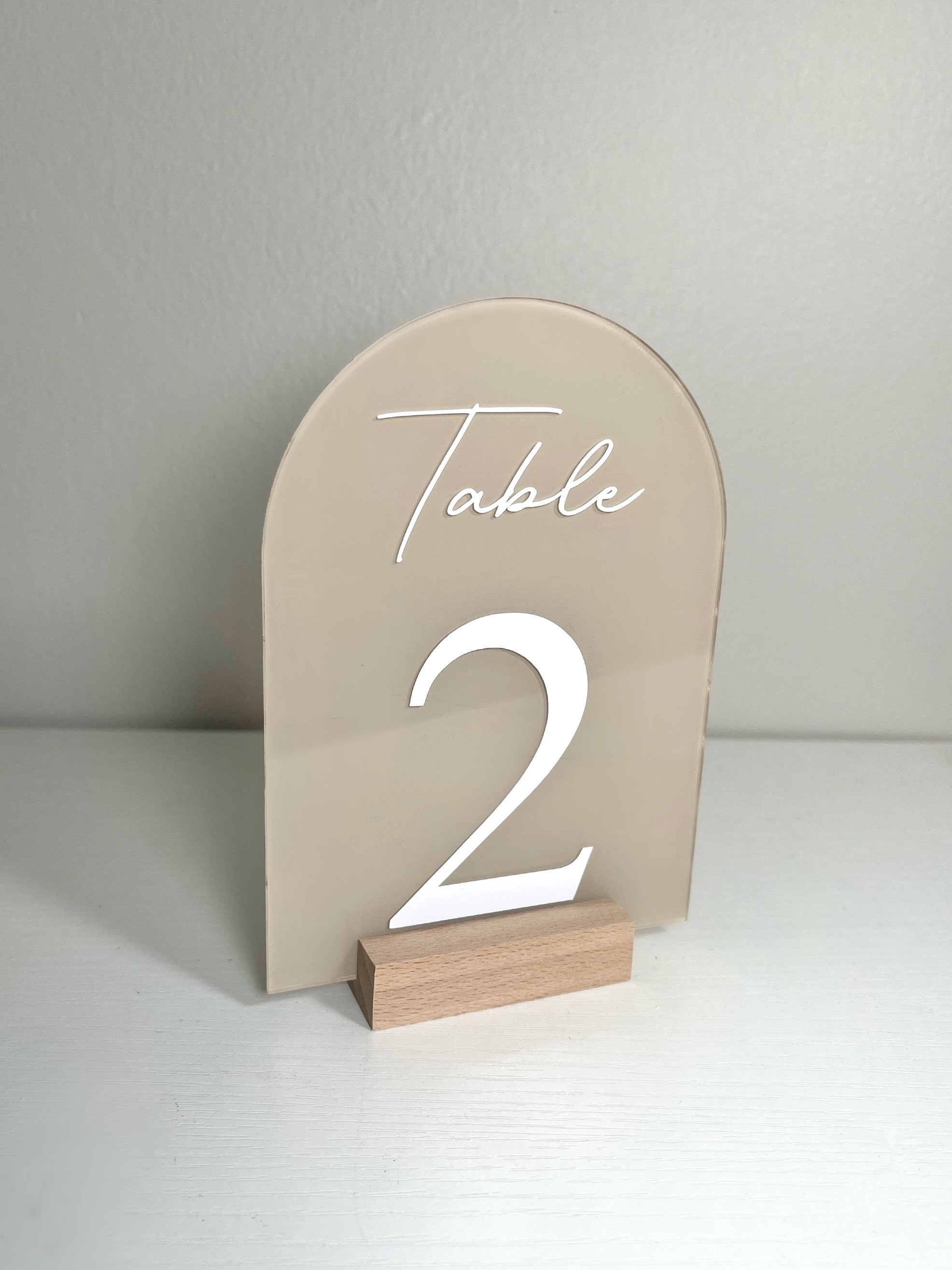 Table Numbers Acrylic With Stand Personalized Table Numbers Painted ...