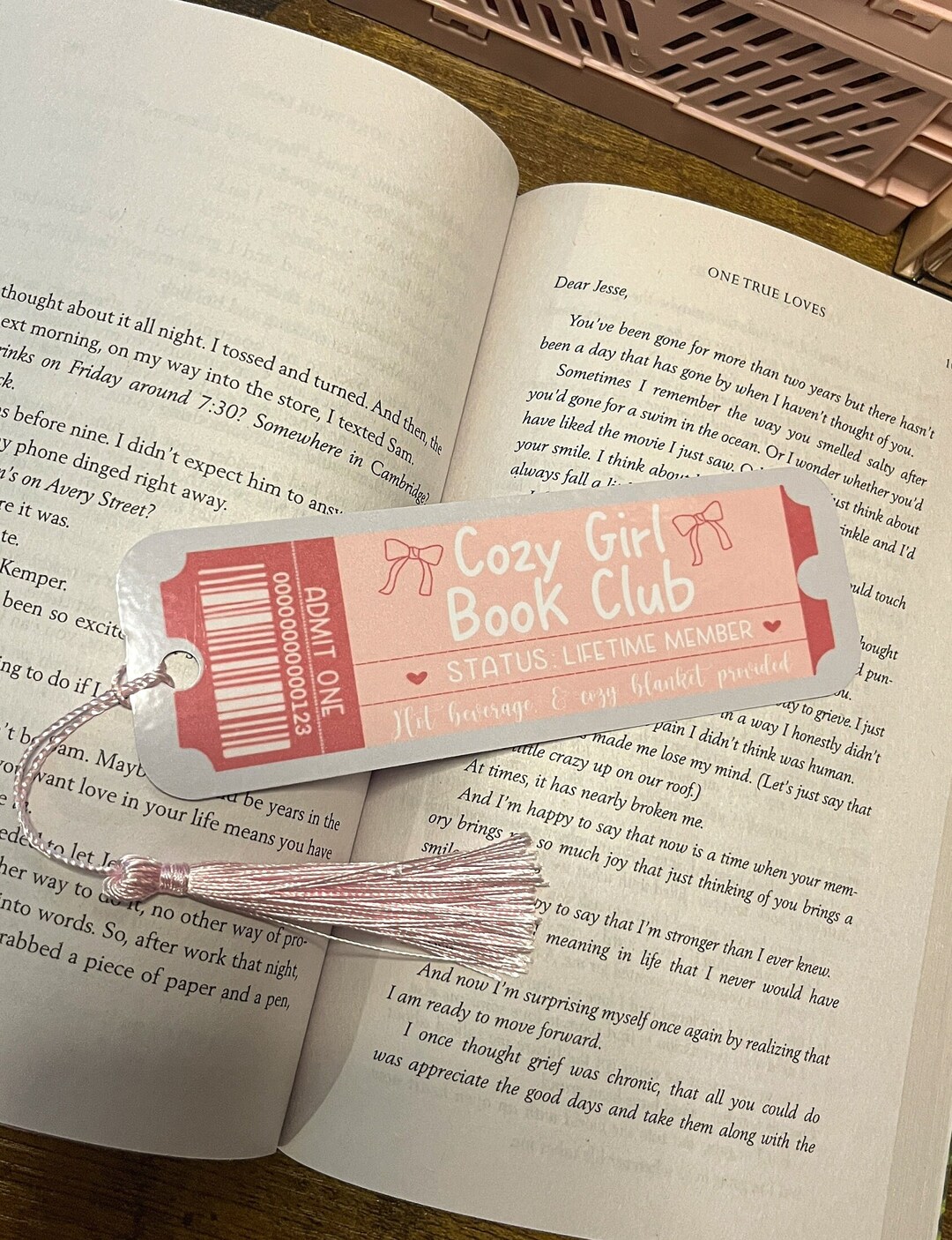 Ticket Inspired Cozy Girl Book Club Laminated Bookmark - Etsy