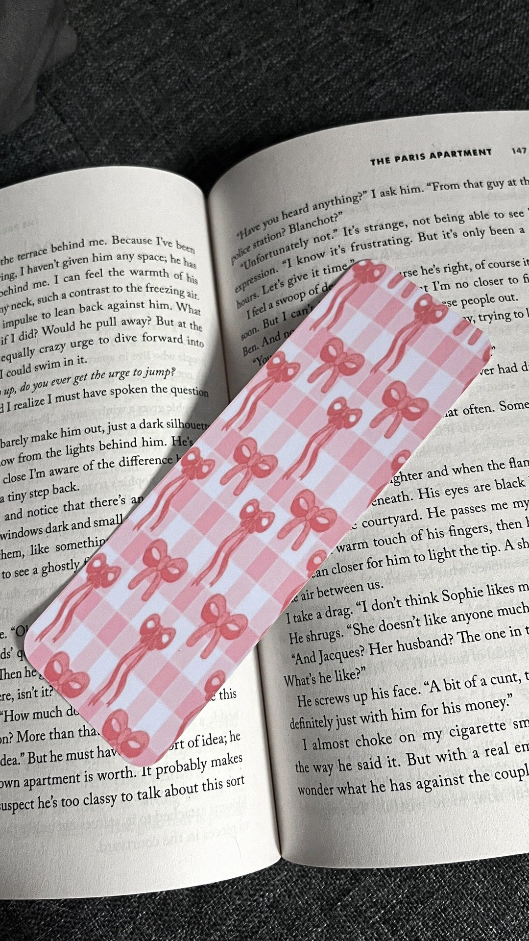 Coquette Inspired Waterproof Bookmark - Etsy