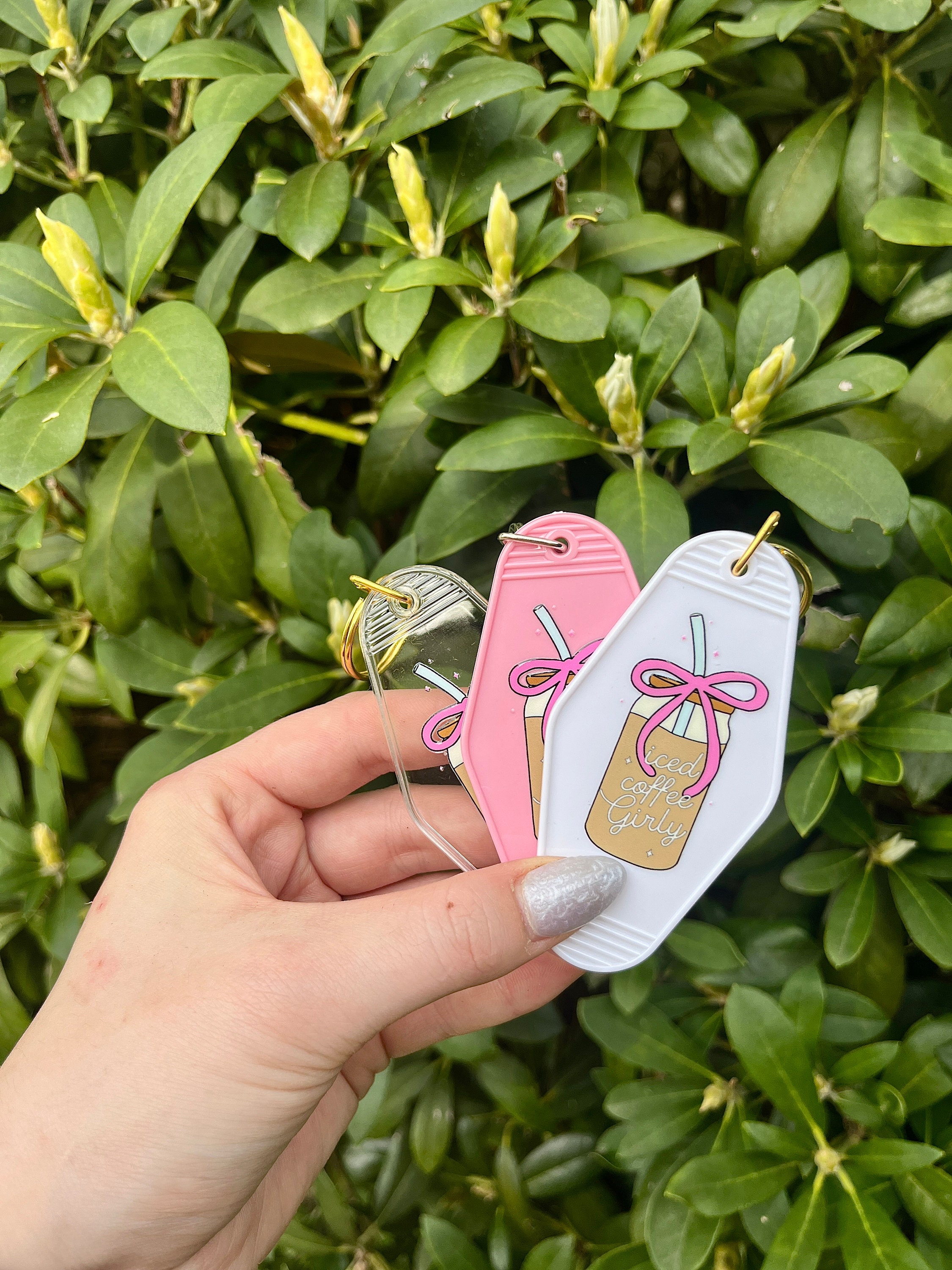 Iced Coffe Girly Coquette Motel Style Keychain - Etsy