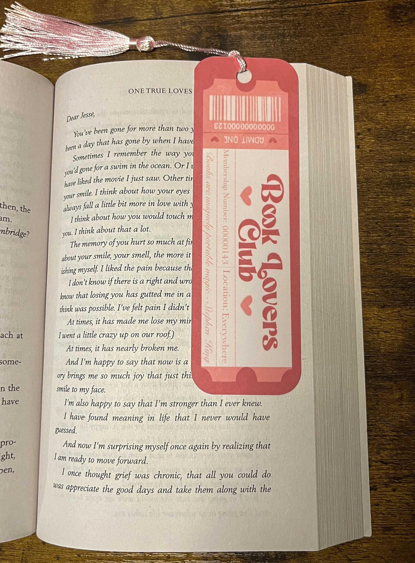 Ticket Inspired Book Lovers Club Laminated Bookmark - Etsy