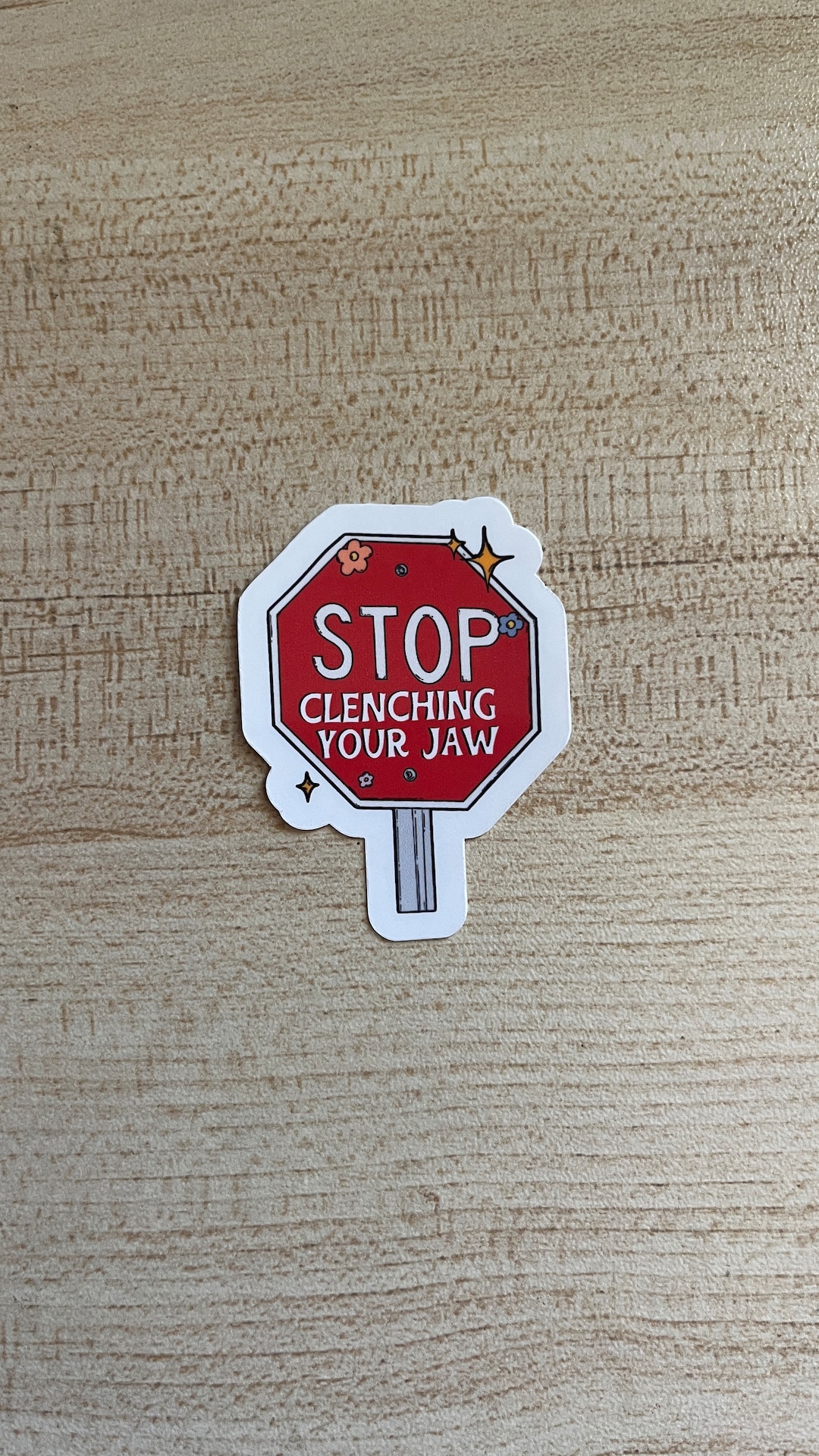 Stop Clenching Your Jaw Vinyl Sticker - Etsy