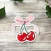 Cherry Bow Coquette Inspired Vinyl Sticker - Etsy