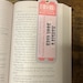 Customizable/ Personalized Ticket Inspired Book Club Laminated Bookmark ...