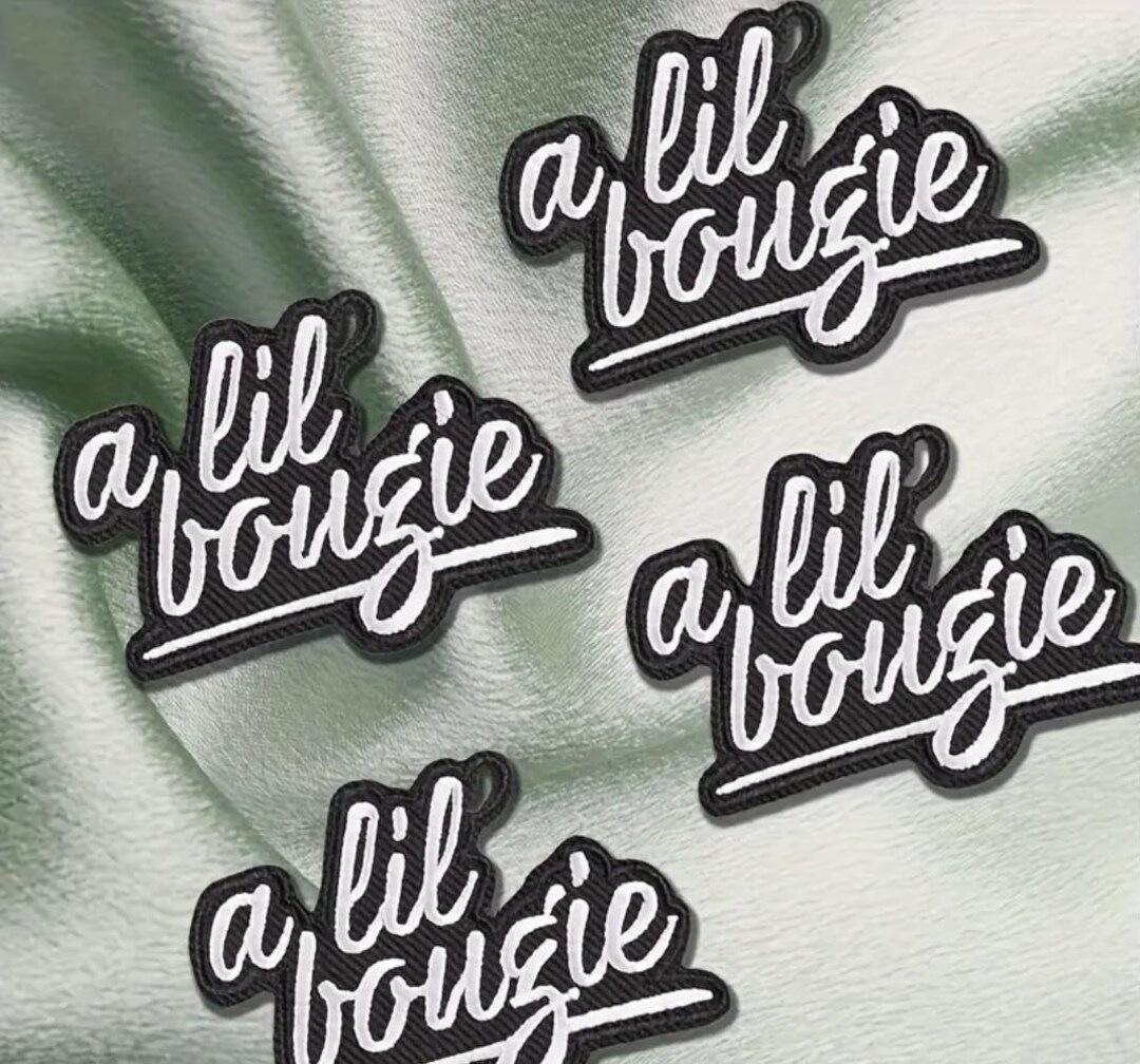 A Lil' Bougie Iron-on Patches | Embroidered A Lil' Bougie Iron-on ...