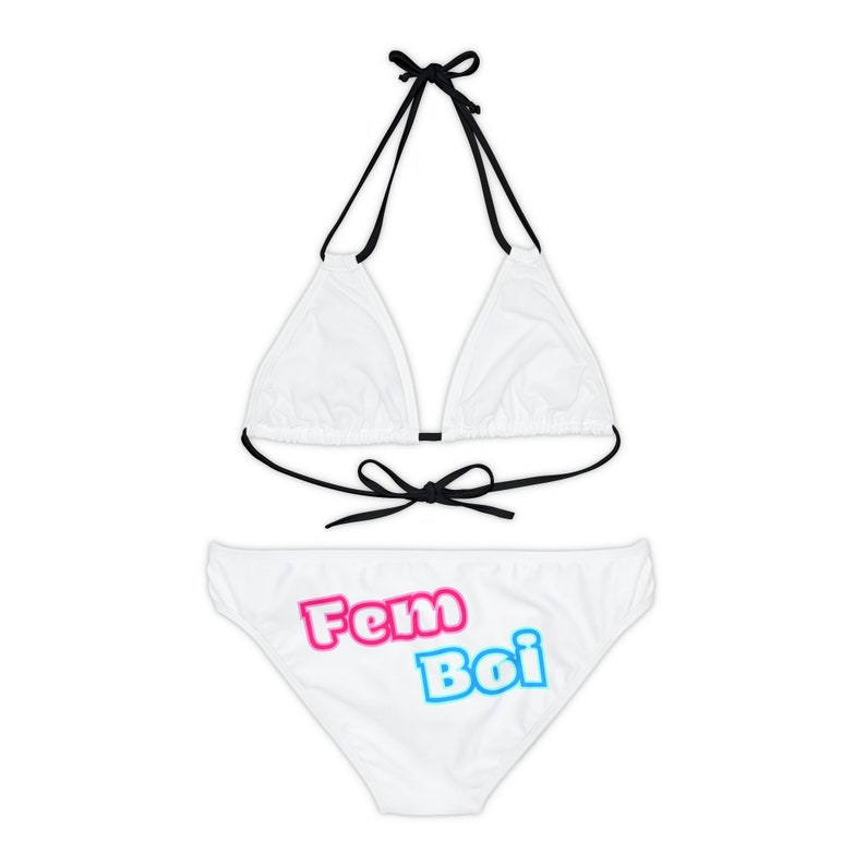 Fem Boi Symbol Femboy Strappy Bikini Set White - Etsy