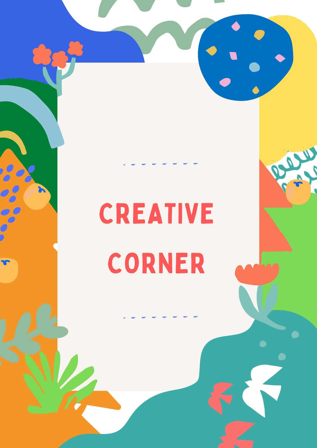 CREATIVE CORNER Digital Print // Digital Art // Poster // Kids Room ...