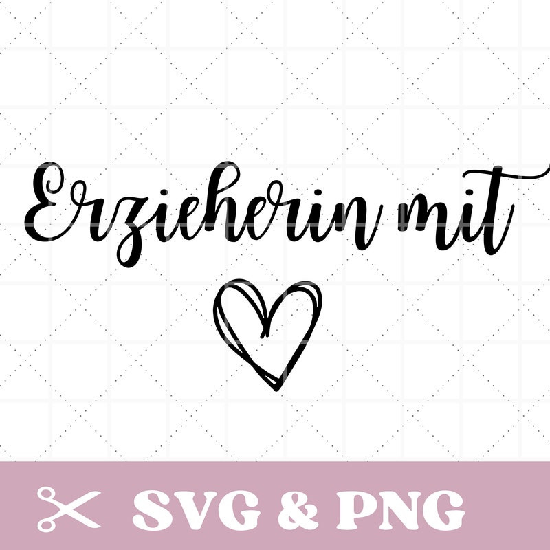 Erzieherin Mit Herz Schriftzug