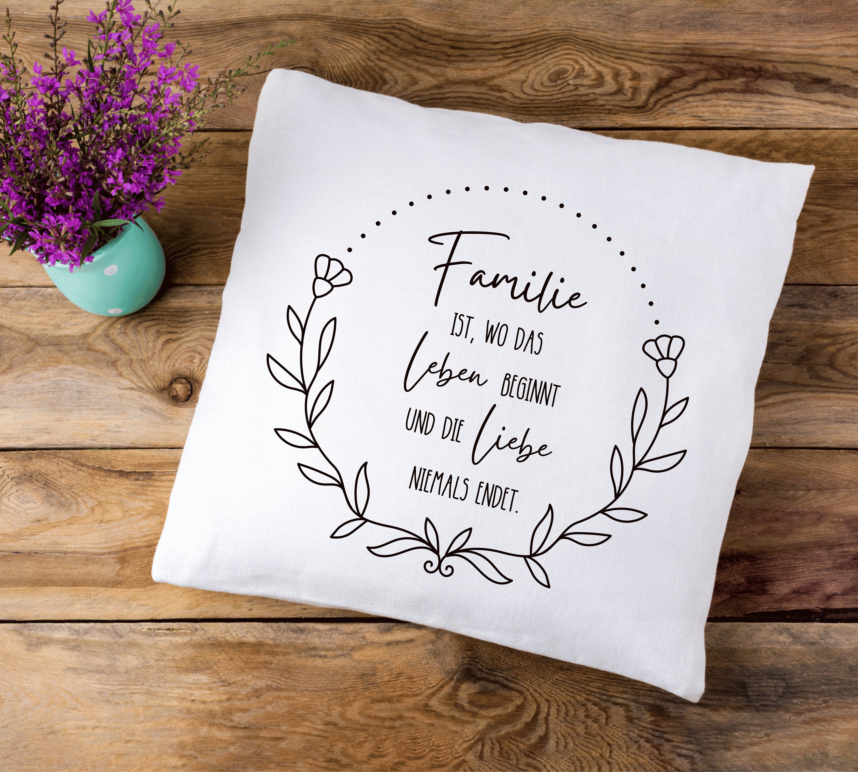 Plotter File Saying SVG & PNG, Family Svg, Love, With Frame, Floral ...