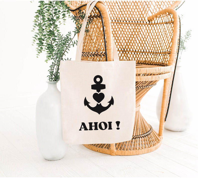 Plotterdatei Maritim Ahoi mit Anker und Herz für Sticker - Etsy.de