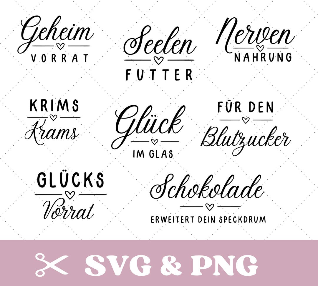 Sprüche für Keksdosen SVG & PNG Plotterdatei lustig Süßigkeiten, Vorratsdosen, Nervennahrung ...