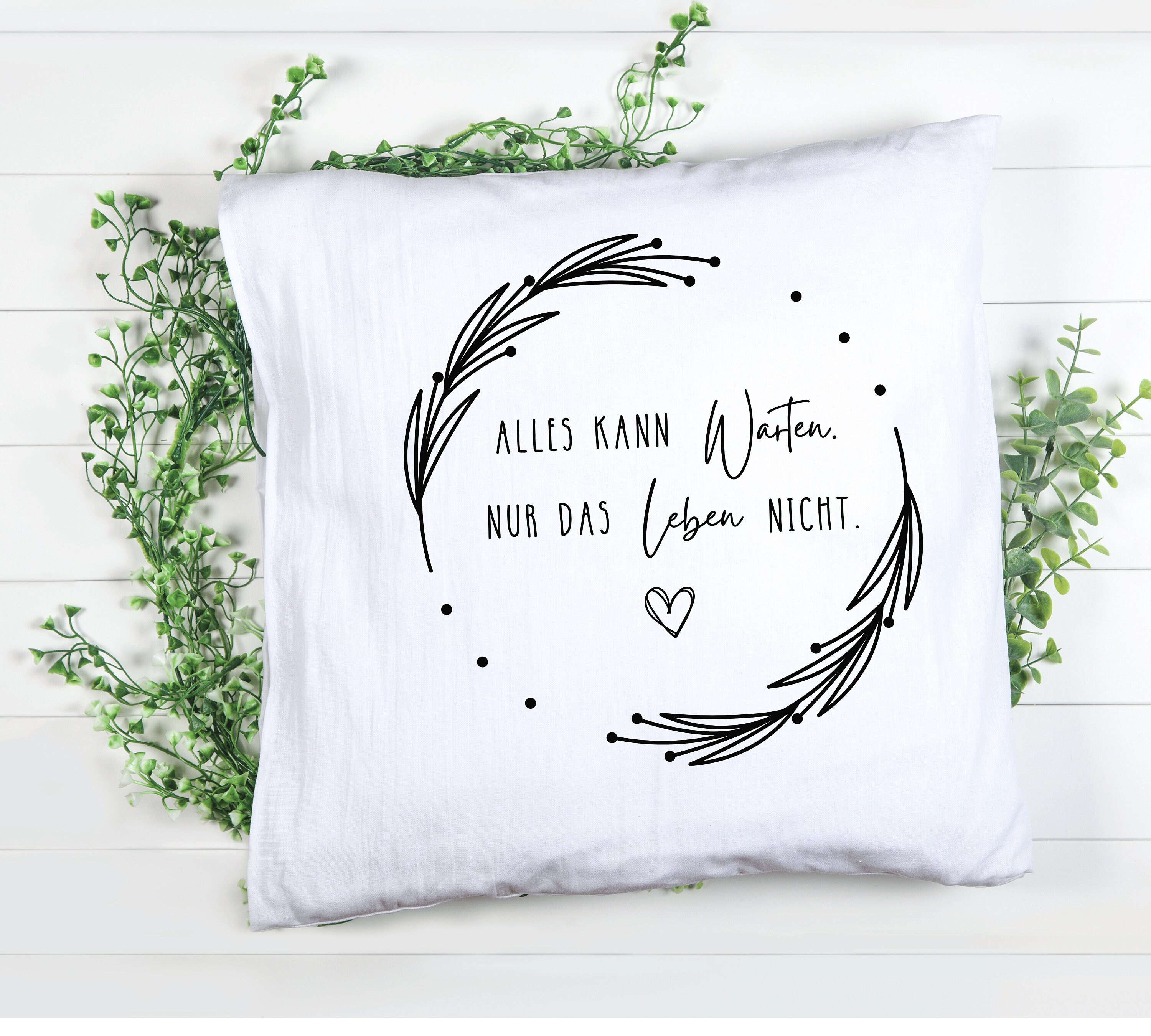 Plotterdatei Spruch mit Rahmen in SVG und PNG, motivierend, spirituell, für Tassen, Kissenbezüge ...