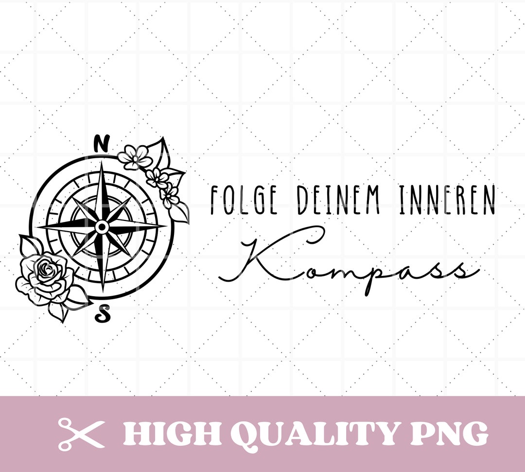 Plotterdatei Spruch, Kompass in PNG Format - Etsy.de