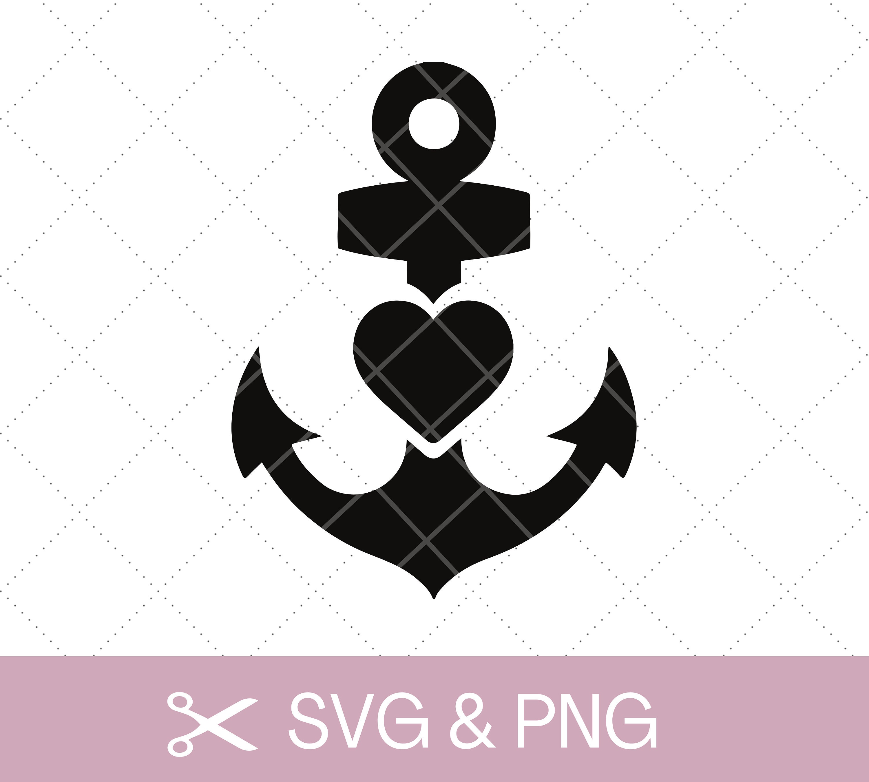 Plotterdatei Anker mit Herz SVG PNG, maritime Design, Cricut Vorlage ...