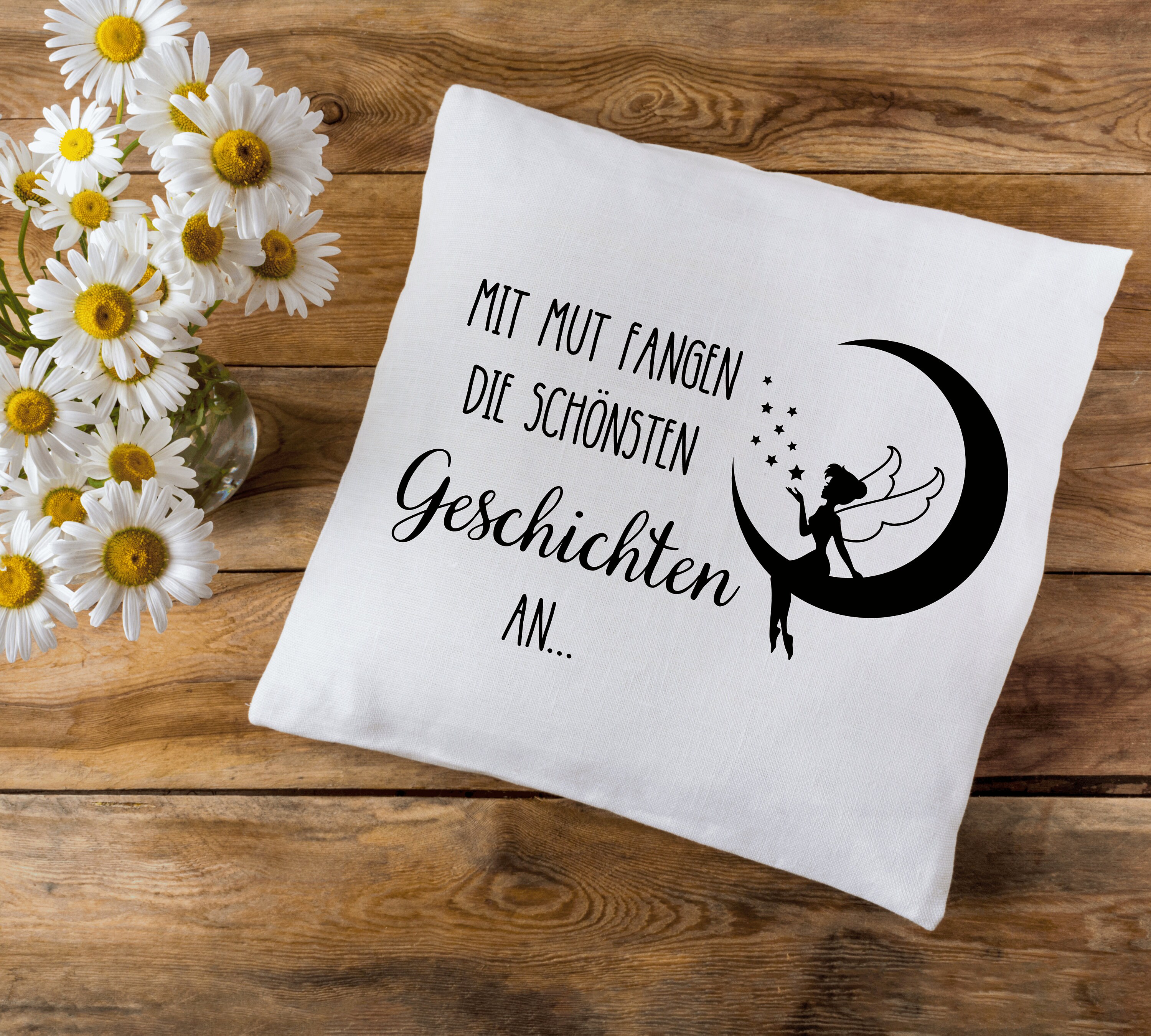 Plotter File Saying in SVG & PNG, German, Moon With Fairy, Stars ...