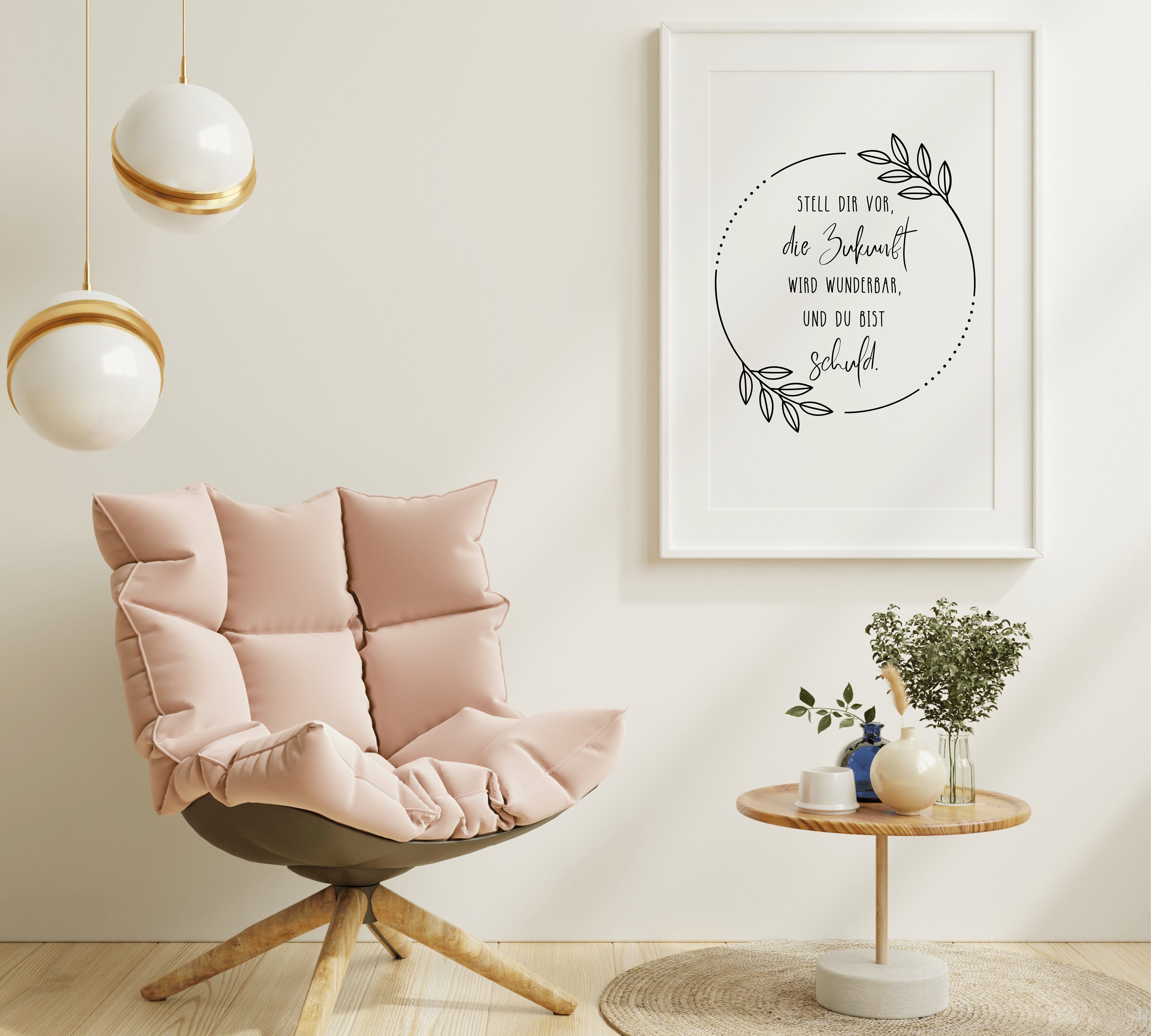 Plotterdatei Spruch in SVG & PNG, motivierend, mit Blumen Rahmen ...