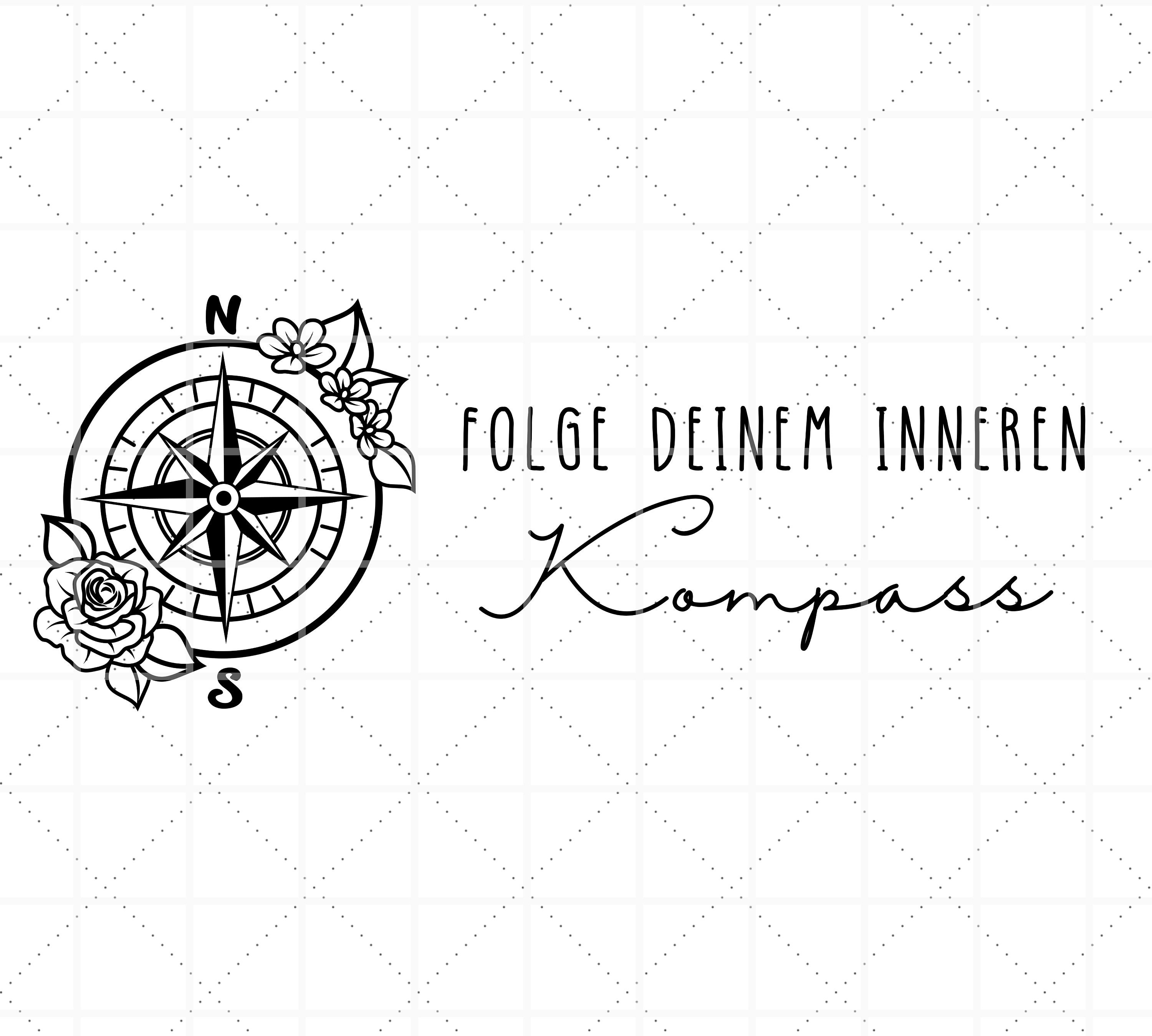 Plotterdatei Spruch, Kompass in PNG Format - Etsy.de