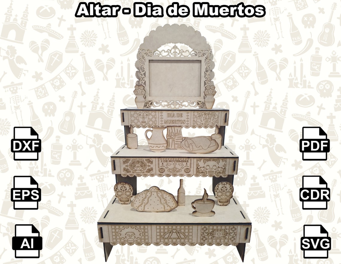 Altar de muertos, day of the dead svg, dia de muertos mexico, day of ...