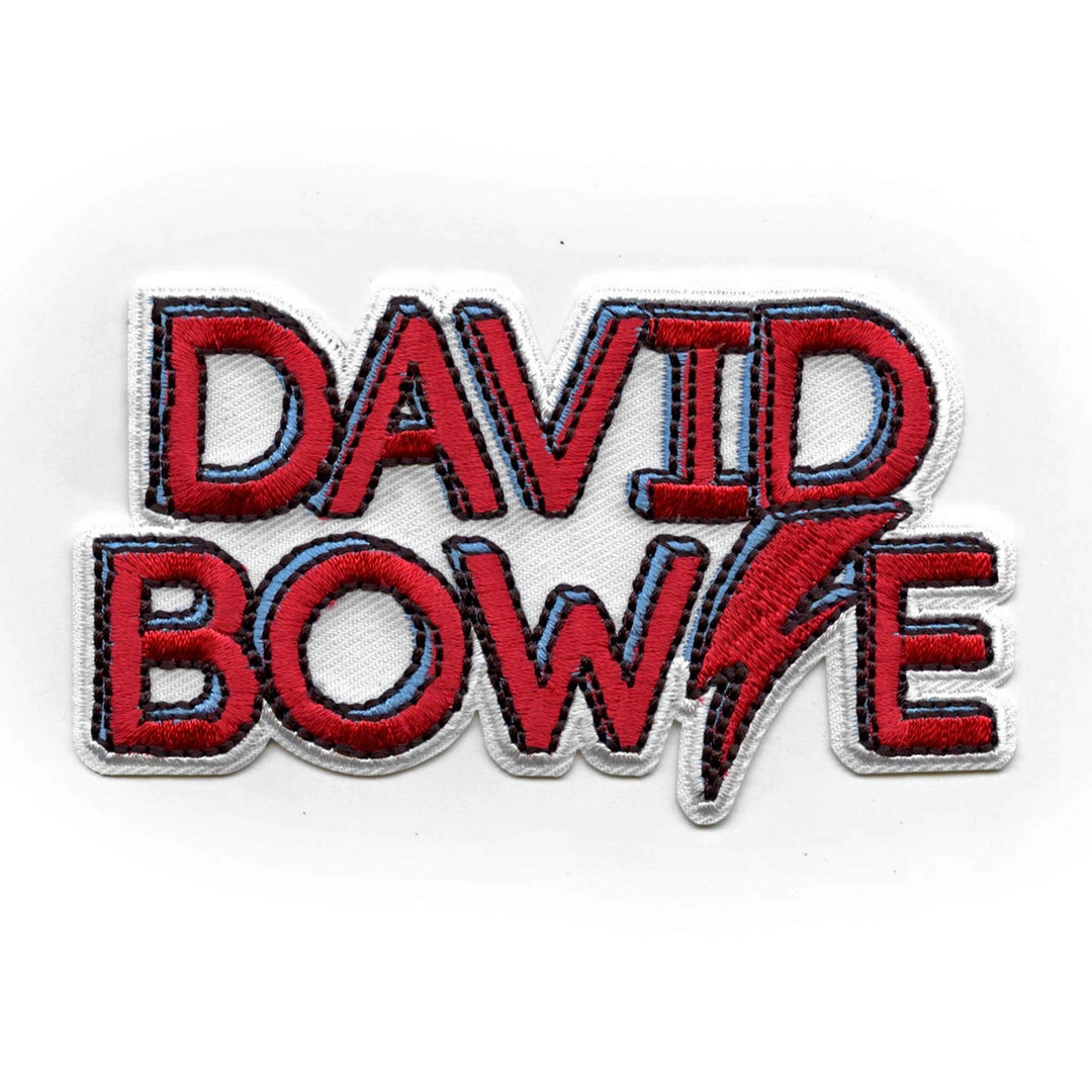 David Bowie Bolt Name Patch Icon Glam Rock Embroidered Iron on EG3 - Etsy