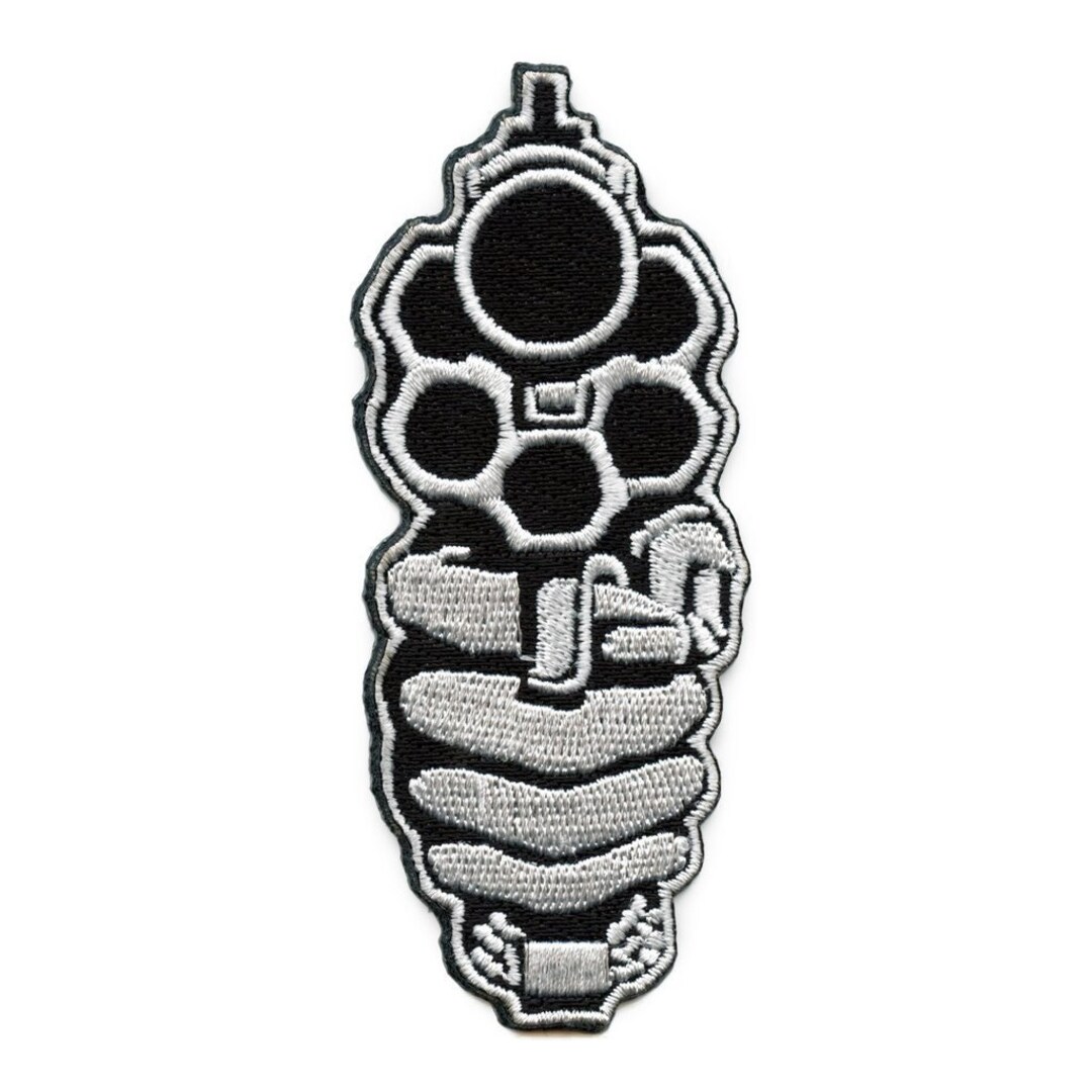 Gun in Hand Patch Single Revolver Embroidered Iron on Af8 - Etsy