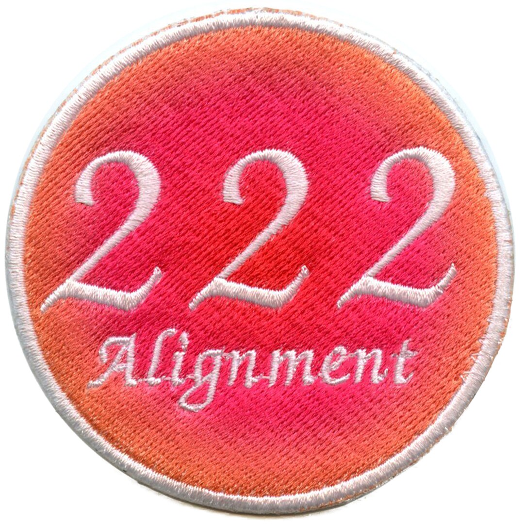 222 Angel Number Patch Alignment Mythology Psychic Embroidered Iron on ...