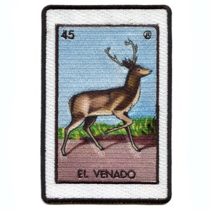 El Venado 45 Patch Mexican Loteria Card Sublimated Embroidery Iron on ...