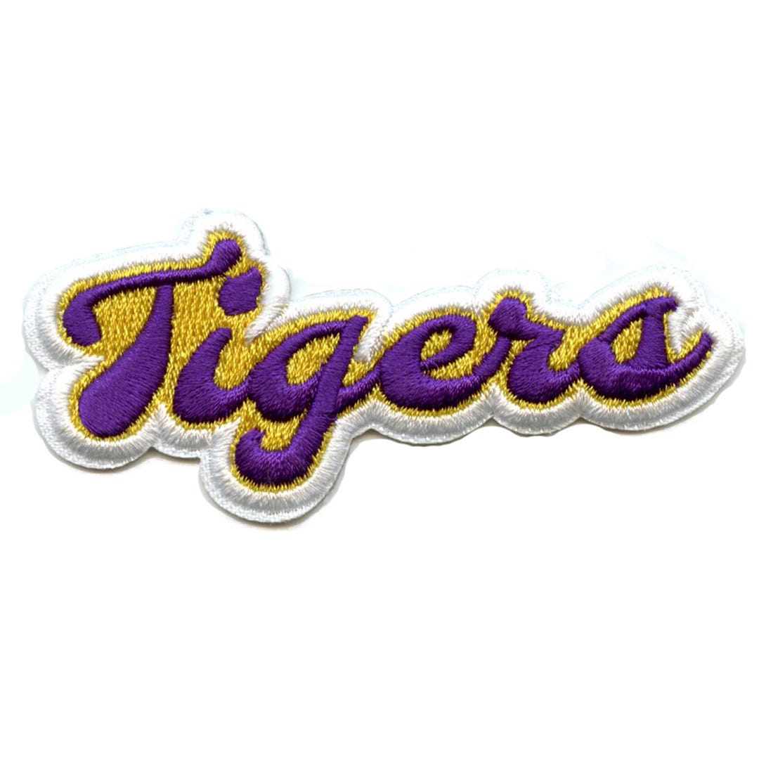 Tigers Cursive Script Patch Sports Football Fan Embroidered Iron on AC1 ...