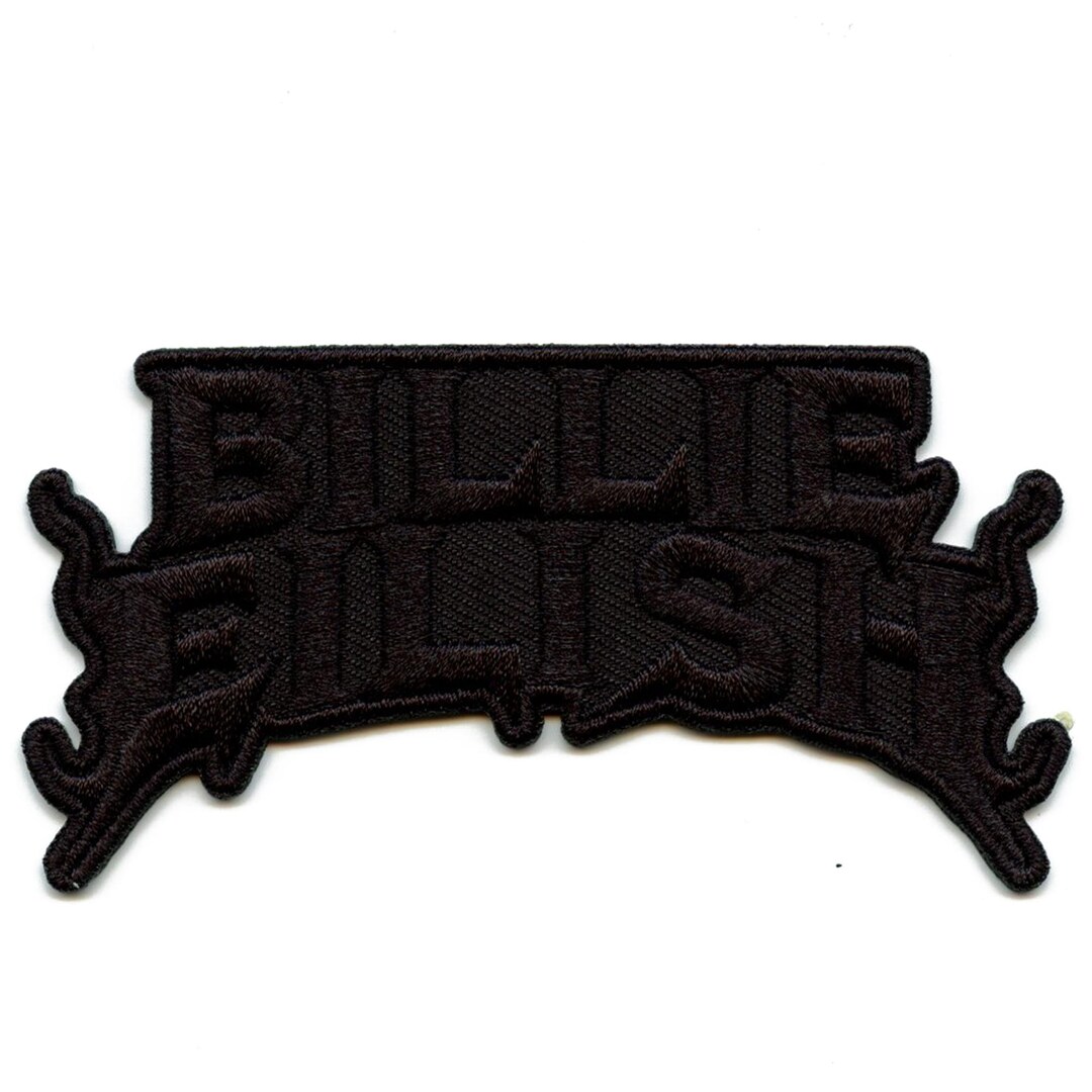 Billie Eilish Black Flames Patch Pop Singe Logo Embroidered Iron on GA2 ...