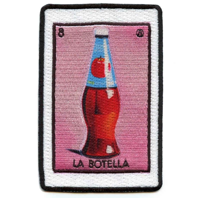 La Botella 8 Patch Mexican Loteria Card Sublimated Embroidery Iron on ...