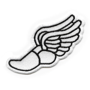 Track and Field Winged Foot Patch Sport Athletic Embroidered Iron on ...